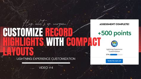 Customize Record Highlights With Compact Layouts Salesforce Trailhead Guide Lightning