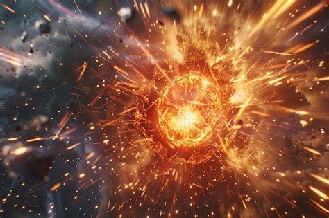 Premium Photo Experience The Thrilling Collision Of Pon Particle Generative Ai