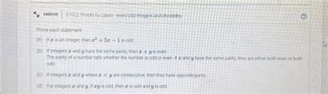Solved Prove Each Statement A If X Is An Integer Then