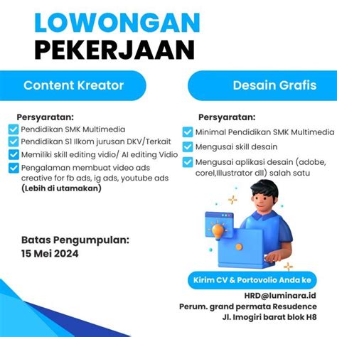 Lowongan Kerja Konten Creator Desain Grafis Di Luminara Lokerjogjaid