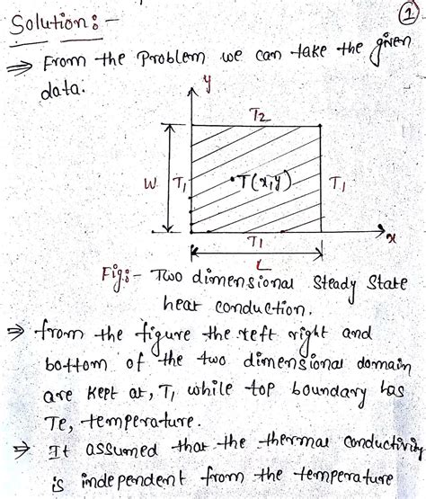 Solved Two Dimensional Steady State Heat Conduction Without Heat Course Hero