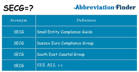 What does SECG mean? - SECG Definitions | Abbreviation Finder