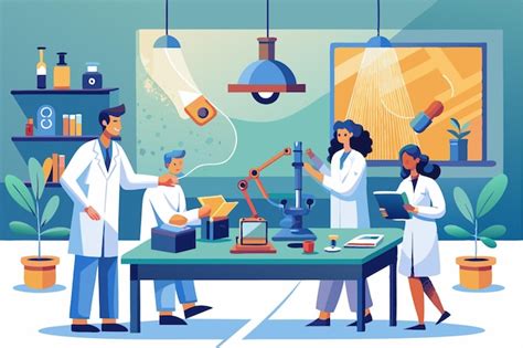 Premium Vector Physics Lab Experimenting With Magnetism And Electromagnetism Vector Illustration