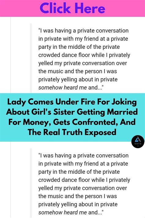 Lady Comes Under Fire For Joking About Girl S Sister Getting Married