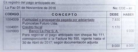 Coro Limpiador Bebida Pagos Anticipados Registro Contable Confiar La