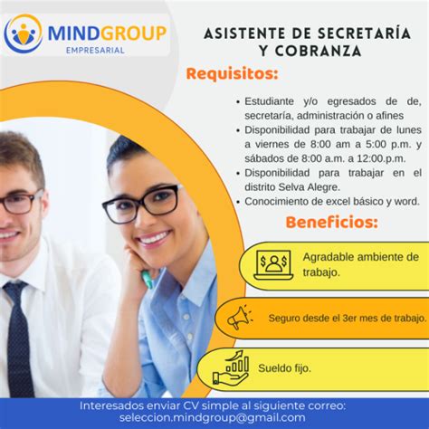 Asistente De Secretaria Y Cobranzas Mindgroup