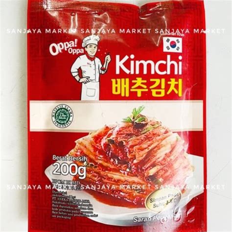 Jual Oppa Kimchi Sawi Fresh Halal Korea 200gr Shopee Indonesia