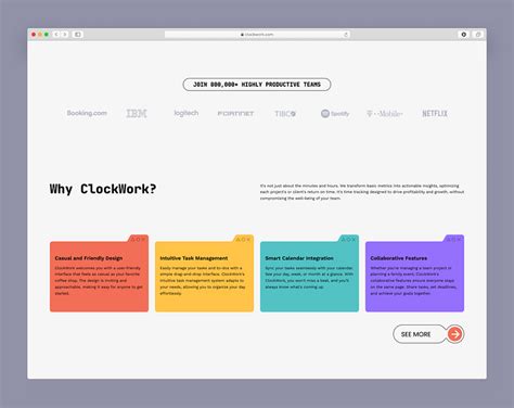 Clockwork Homepage By Nugraha Jati Utama On Dribbble