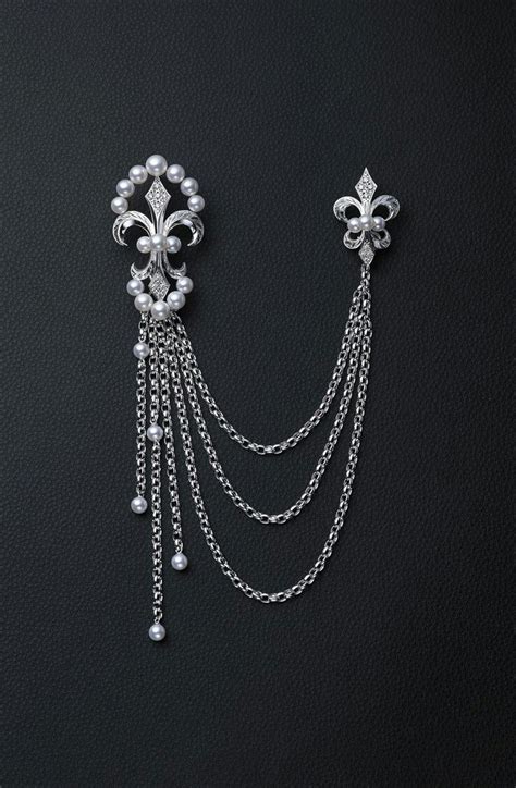 Luxurious Metal Rhinestone Brooch For Mens Suit