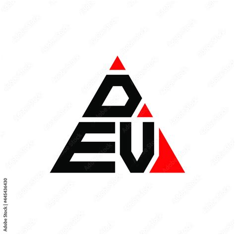 dev triangle letter logo design with triangle shape dev triangle logo