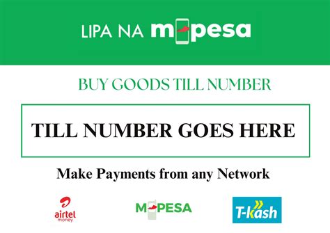 Free Mpesa Till Poster Generator Mwash Cyber