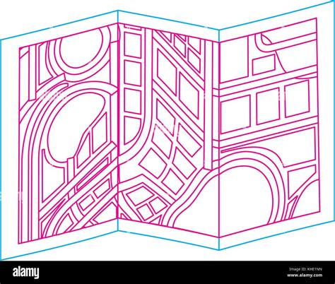 Folded Map City Navigation Location Symbol Stock Vector Image And Art Alamy