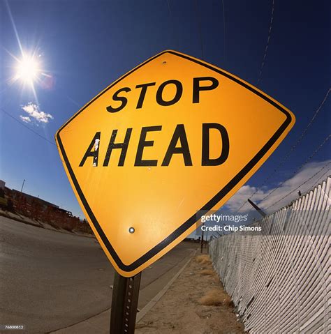 Stop Ahead Road Sign