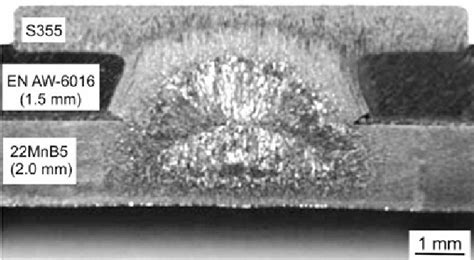The Cross Section Of The Rew Joint Between The Steel Sheet And Al Alloy Download Scientific
