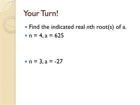 7 1 Nth Roots And Rational Exponents PPT
