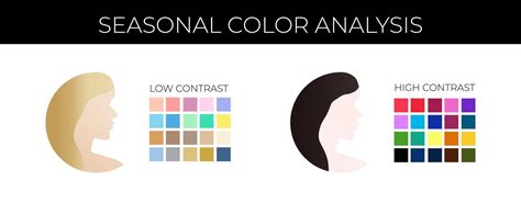Seasonal Color Analysis Low And High Contrast Illustration With Color