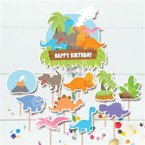 Jual Cake Topper Set Dino Shopee Indonesia