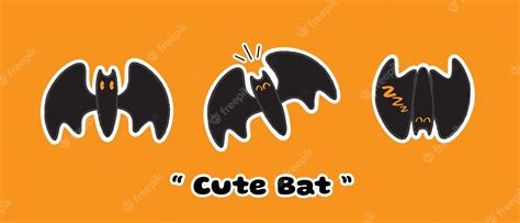 Premium Vector Cute Bat Vector Illustration Set