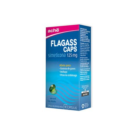 Flagass 125mg 10 Cápsulas Drogaria Globo Drogaria Globo