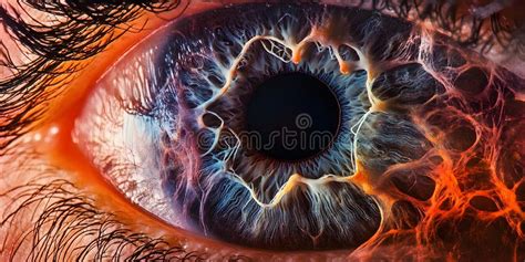 Intricate Eye Anatomy A Microscopic View Of Iris And Conjunctiva Stock