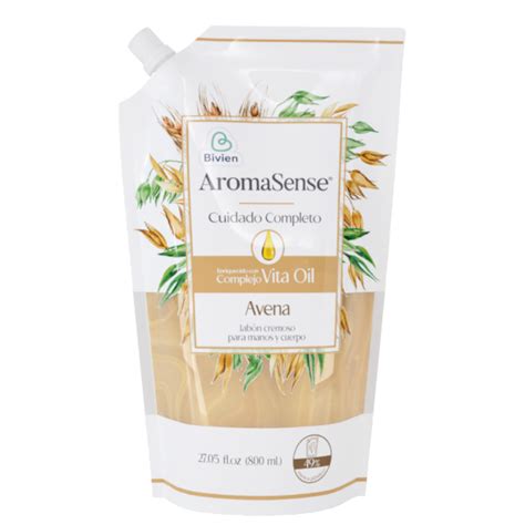 Jabón Líquido Aromasense Avena Doypack 800ml Superboom