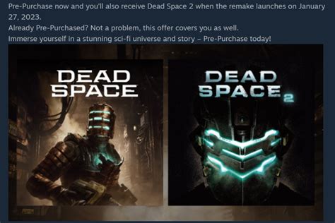 Dead Space Remake Pre Orders On Steam Includes Dead Space 2 From 2011 Malaysia Marketing Community