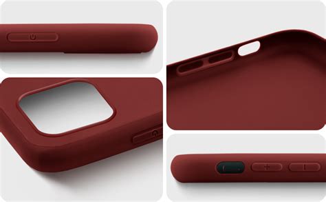 Moozy Minimalist Series Silikonfodral för iPhone 11 Vinröd Skal Case