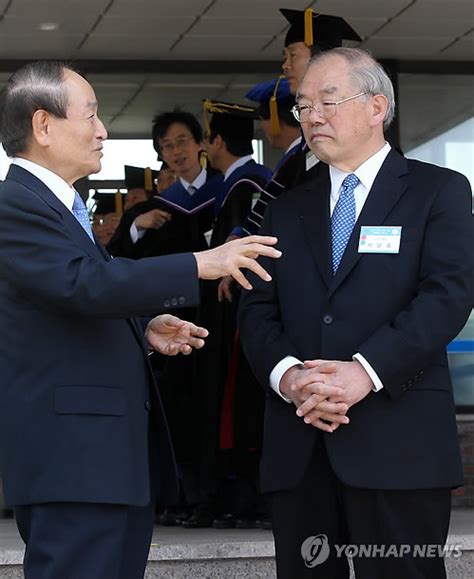 카이스트 서남표 총장과 오명 이사장 논의