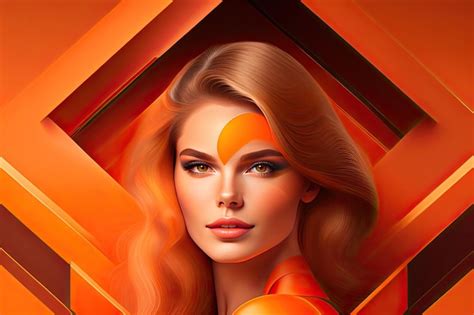 Premium Ai Image Orange Colorful Background Generative Ai