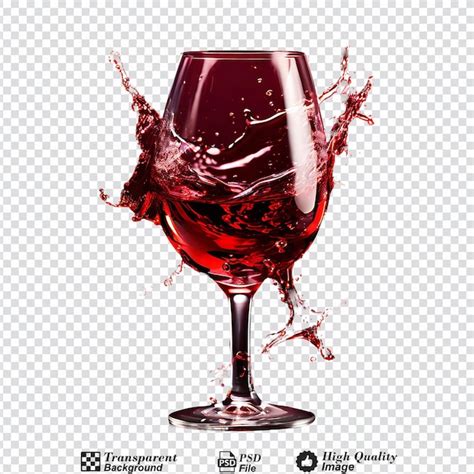 Premium PSD Red Wine Splash Isolated On Transparent Background