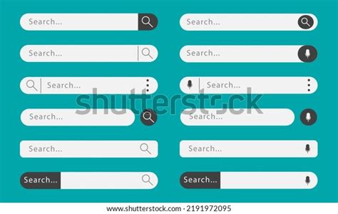 Search Bar Ui Design Set Search Stock Vector Royalty Free