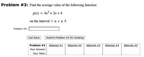 Solved Problem 3 Find The Average Value Of The Following