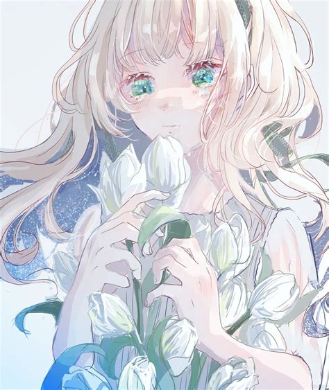 Safebooru 1girl Blonde Hair Blush Closed Mouth Commentary Crying