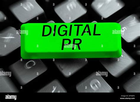 Hand Writing Sign Digital Pr Business Overview Marketing Strategy Used