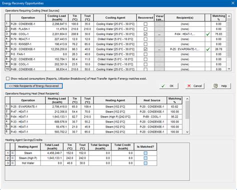The Expanded Energy Recovery Dialog Window Download Scientific Diagram