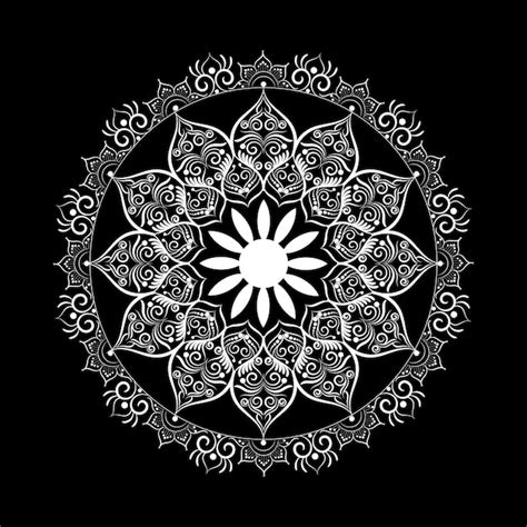 Premium Vector Simple Black And White Mandala