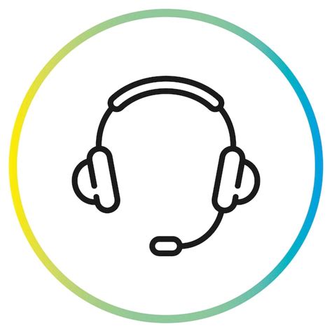 Premium Vector Hotline Support Service Icon Headphones