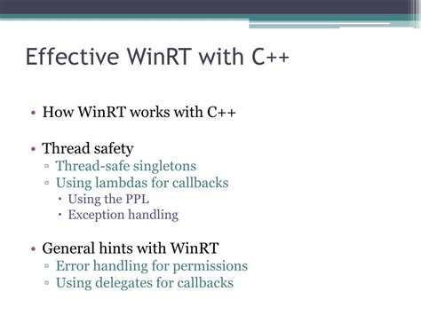 Ppt Effective Winrt With C Powerpoint Presentation Free Download Id
