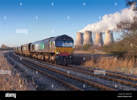 Class 66 Locomotive 66416 Passing Marsh House Crossing East Of