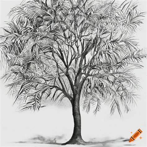 Drawing Of Mango Tree