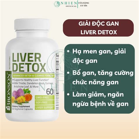 Viên uống giải độc gan bổ gan Liver Detox Bronson Shopee Việt Nam