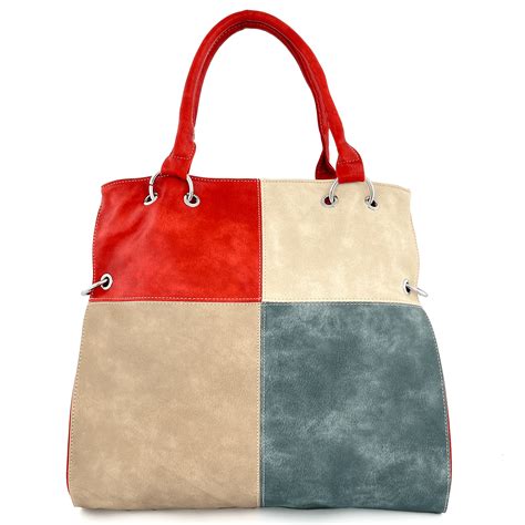 Голяма цветна дамска чанта тип торба Bagso