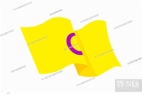 Vector Illustration Of The Intersex Flag On White Background Stock