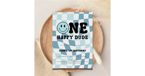 One Happy Dude Invitation Zazzle