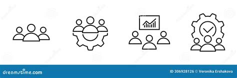 Project Line Icons Collection Venture Initiative Endeavor