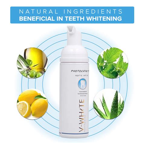 V White Foam Teeth Whitening Toothpaste 60 Ml Organic Toothpaste Flu