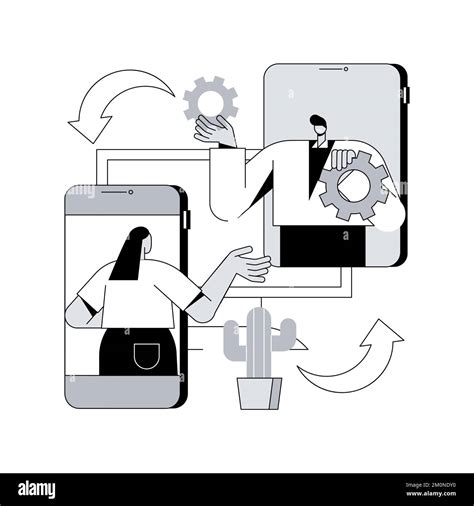 Cross Platform Software Abstract Concept Vector Illustration Multi