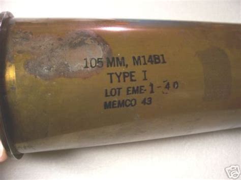 Wwii 1943 105 Mm Brass Artillery Shell Casing No Dents 27044159