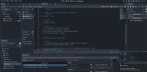 Invalid Type In Function Applyknockback In Base Node2d Gungd Cannot Convert Argument 1