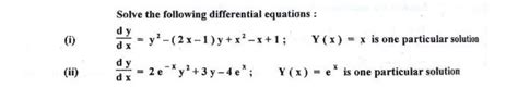 Solved Subject Calculus Solve Using Riccati Equation Chegg